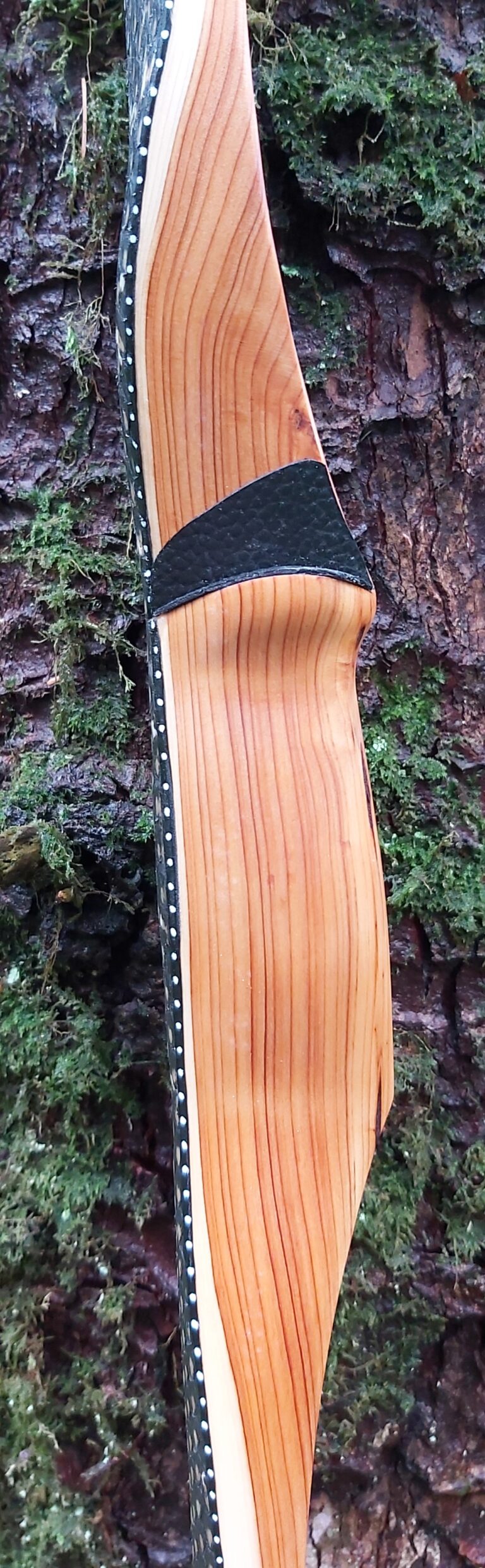 Yew snake skin and rawhide backed Deflex/Reflex Longbow. 56#@26” (Bow ...