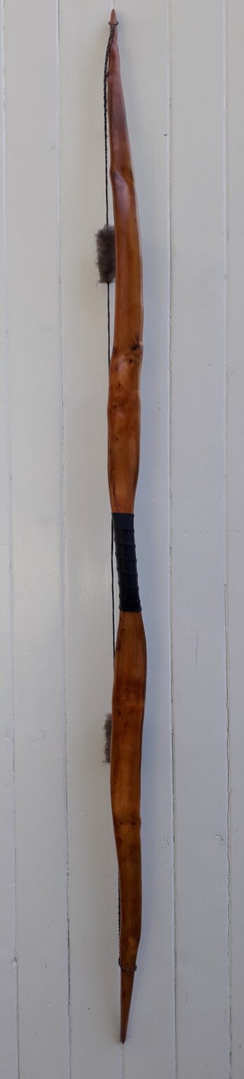 Primitive Character Yew Flat bow 52#@28” (Bow no. 14) - Southmoor Bows